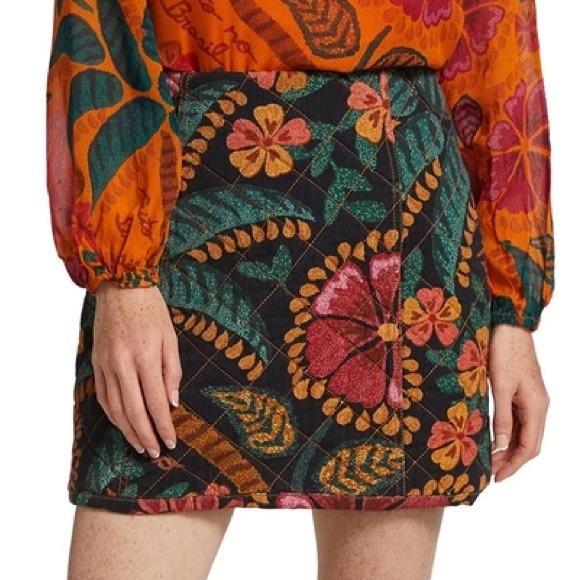 FARM Rio | Skirts | Farm Rio Quilted Mini Skirt | Poshmark